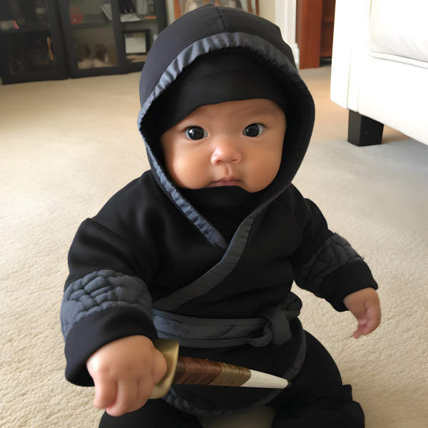 A Baby Ninja. - Impossible Images - Unique stock images for commercial use.