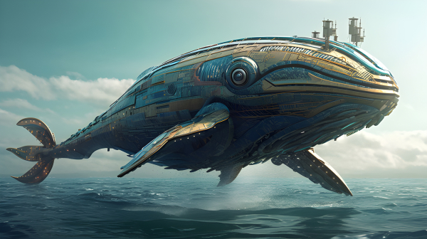 Futuristic relic whale robot - Impossible Images - Unique stock images ...