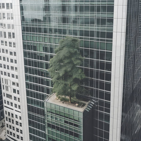 A Tree growing on the side of a Skyscraper. - Impossible Images ...