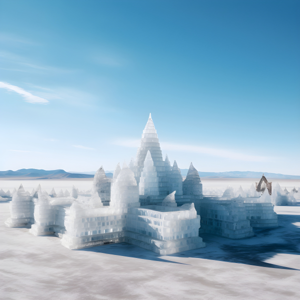 A Giant Ice Castle in the middle of a desolate landscape. - Impossible ...