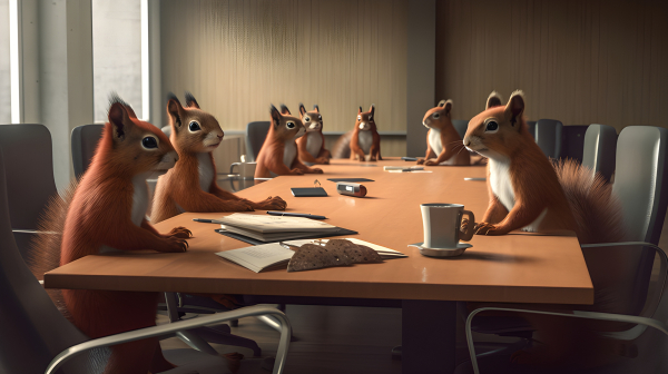 Red Squirrels in a meeting. - Impossible Images - Unique stock images ...