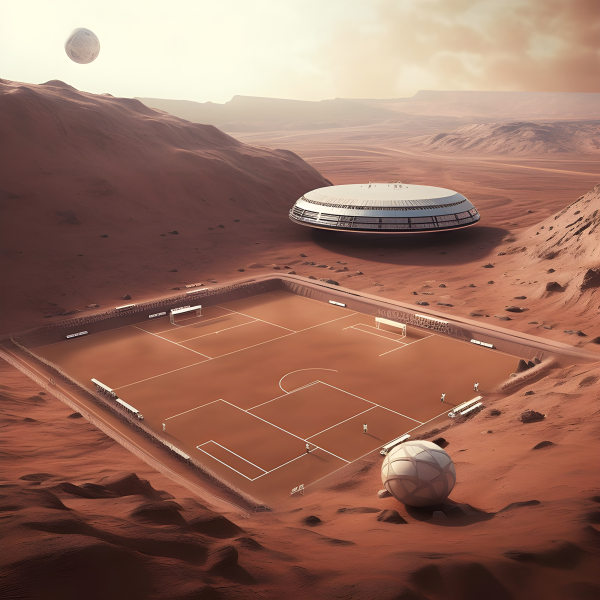 A Football Pitch on Mars. - Impossible Images - Unique stock images for ...