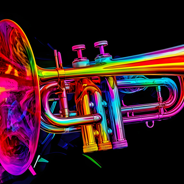 A multicoloured trumpet - Impossible Images - Unique stock images for ...
