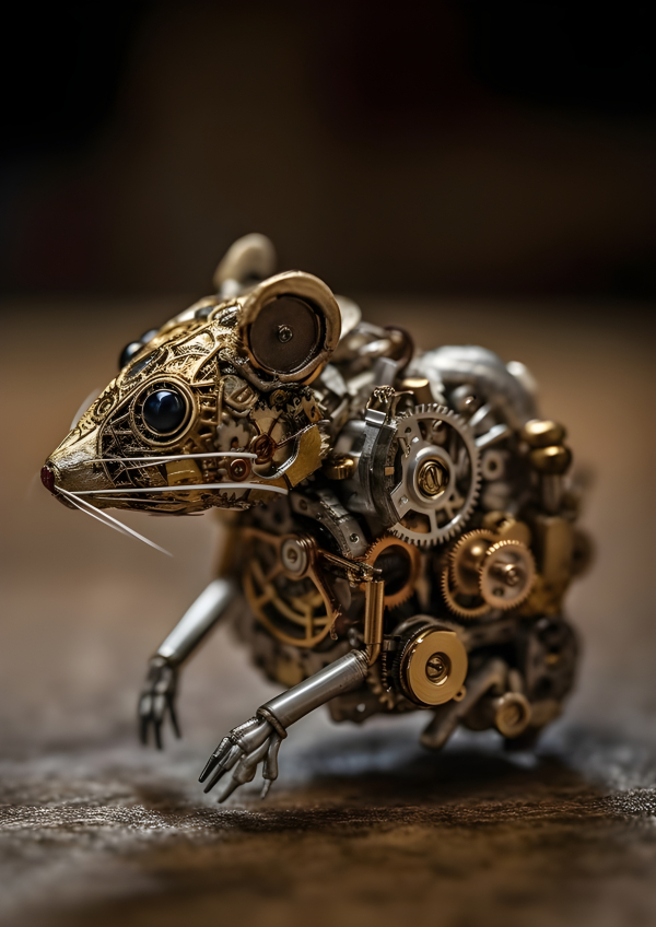 Tiny Mouse made of watch parts - Impossible Images - Unique stock ...