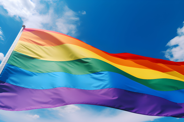 Pride flag waving in the sky - Impossible Images - Unique stock images ...