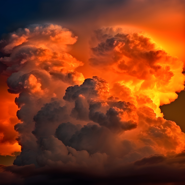 A cloud formation on fire - Impossible Images - Unique stock images for ...