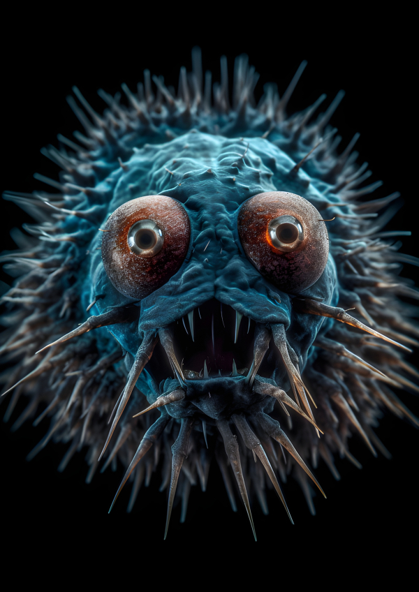 Blue Virus Face - Impossible Images - Unique stock images for ...