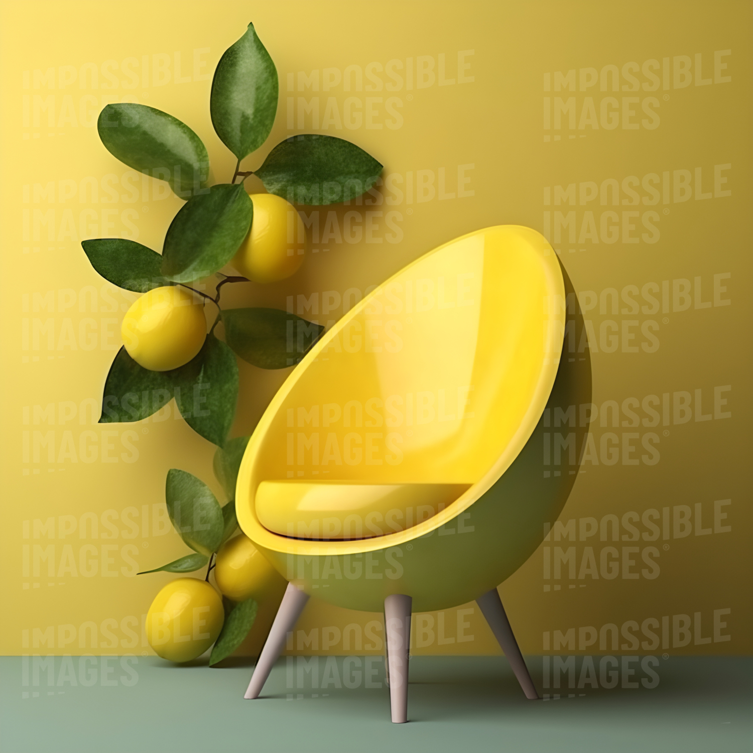 Lemon chair - Impossible Images - Unique stock images for commercial use.