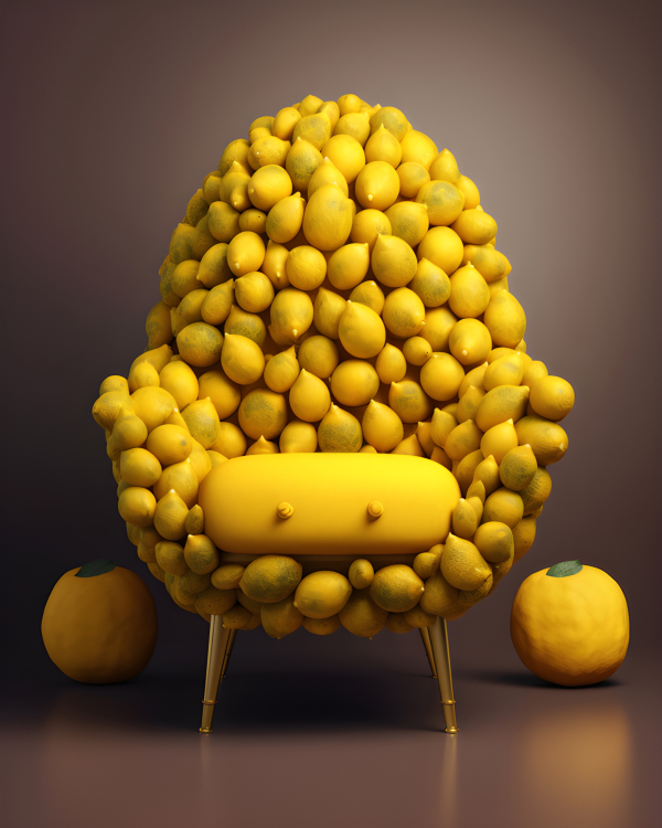 A chair made of lemons - Impossible Images - Unique stock images for ...