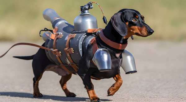 A dachshund with a jet pack - Impossible Images - Unique stock images ...
