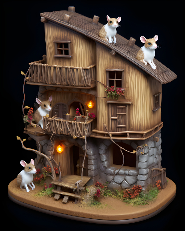 A mouse house - Impossible Images - Unique stock images for commercial use.