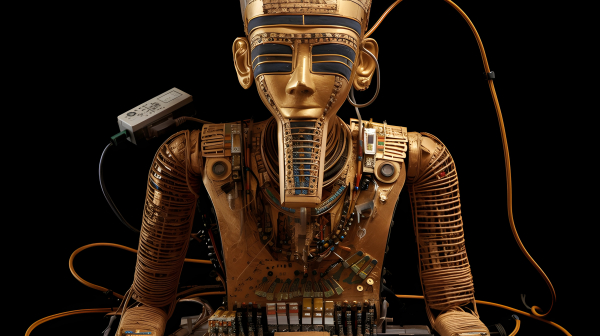 Pharaoh robot - Impossible Images - Unique stock images for commercial use.