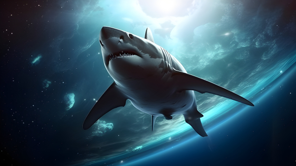 Space shark - Impossible Images - Unique stock images for commercial use.