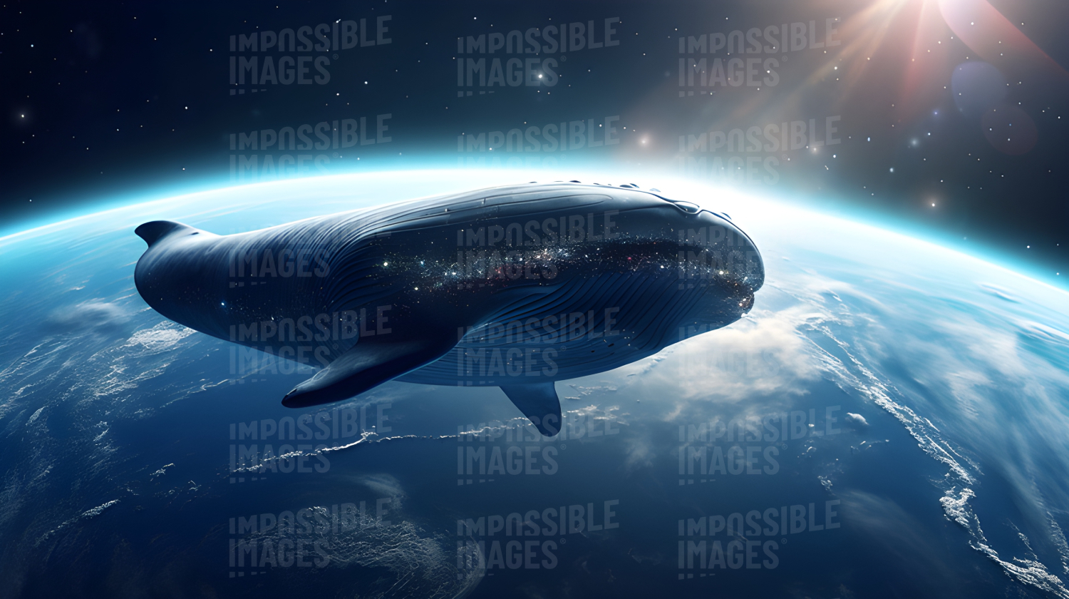 A space whale - Impossible Images - Unique stock images for commercial use.