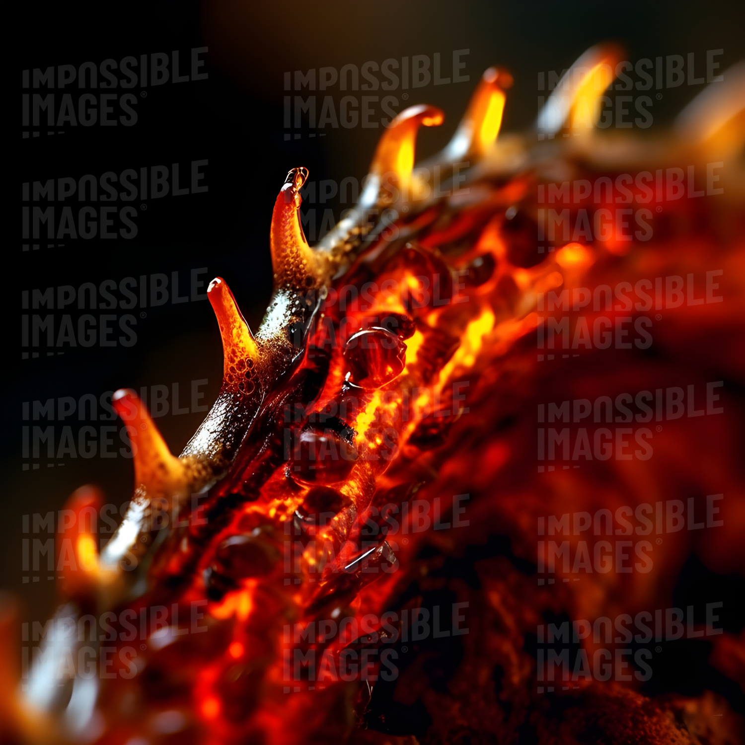Abstract spiky macro fire image - Impossible Images - Unique stock ...