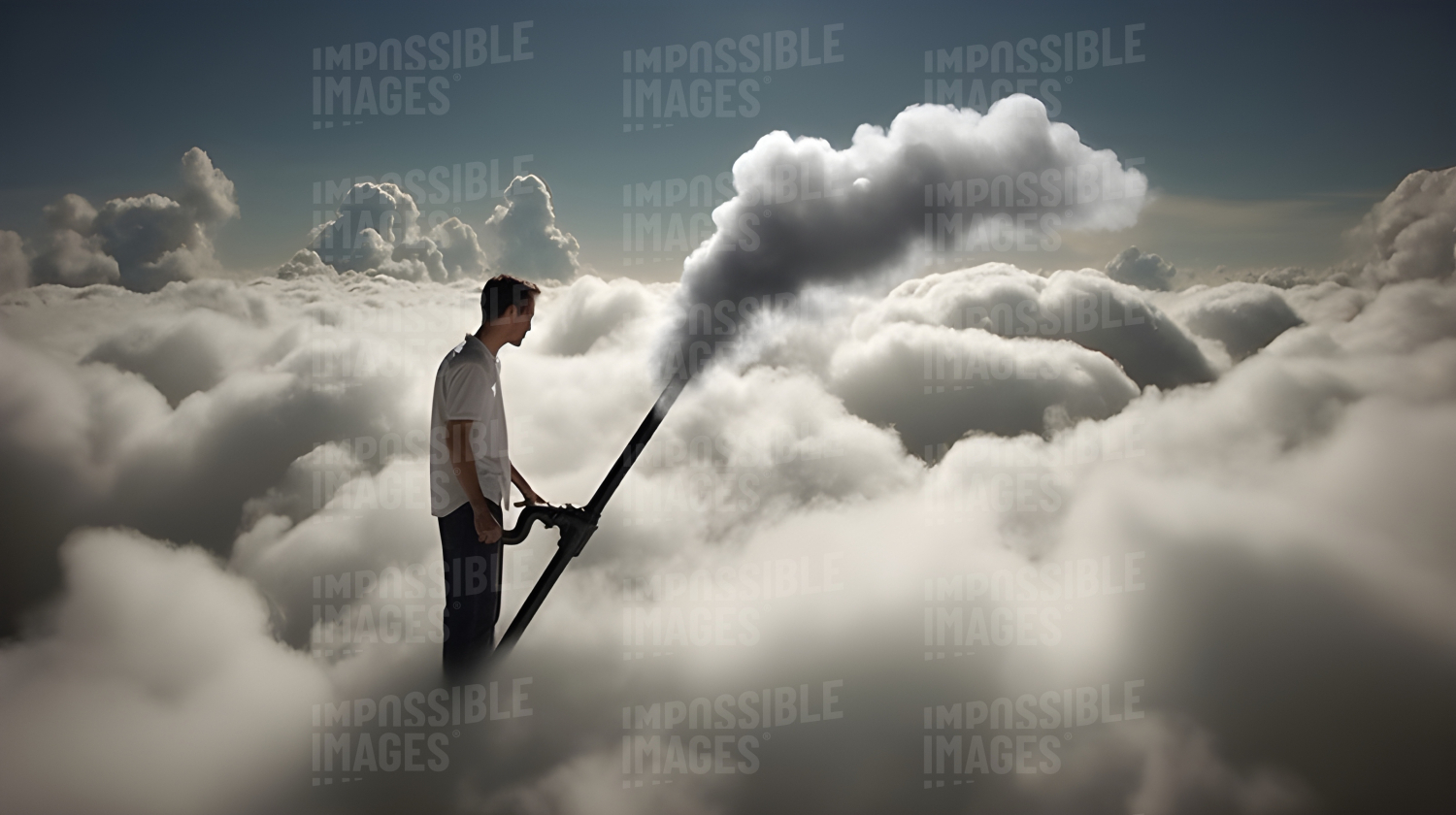Making clouds in the clouds - Impossible Images - Unique stock images ...
