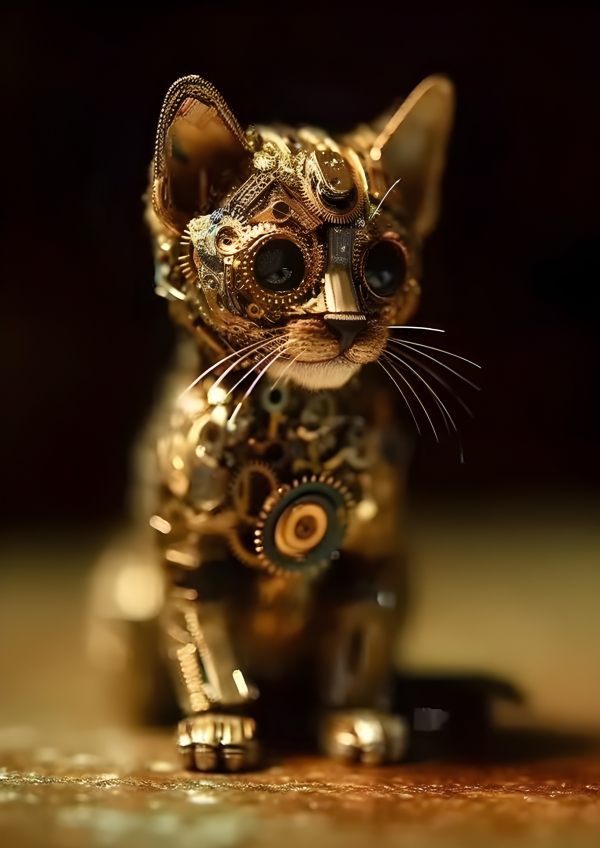 Tiny Mechanical Kitten - Impossible Images - Unique stock images for ...