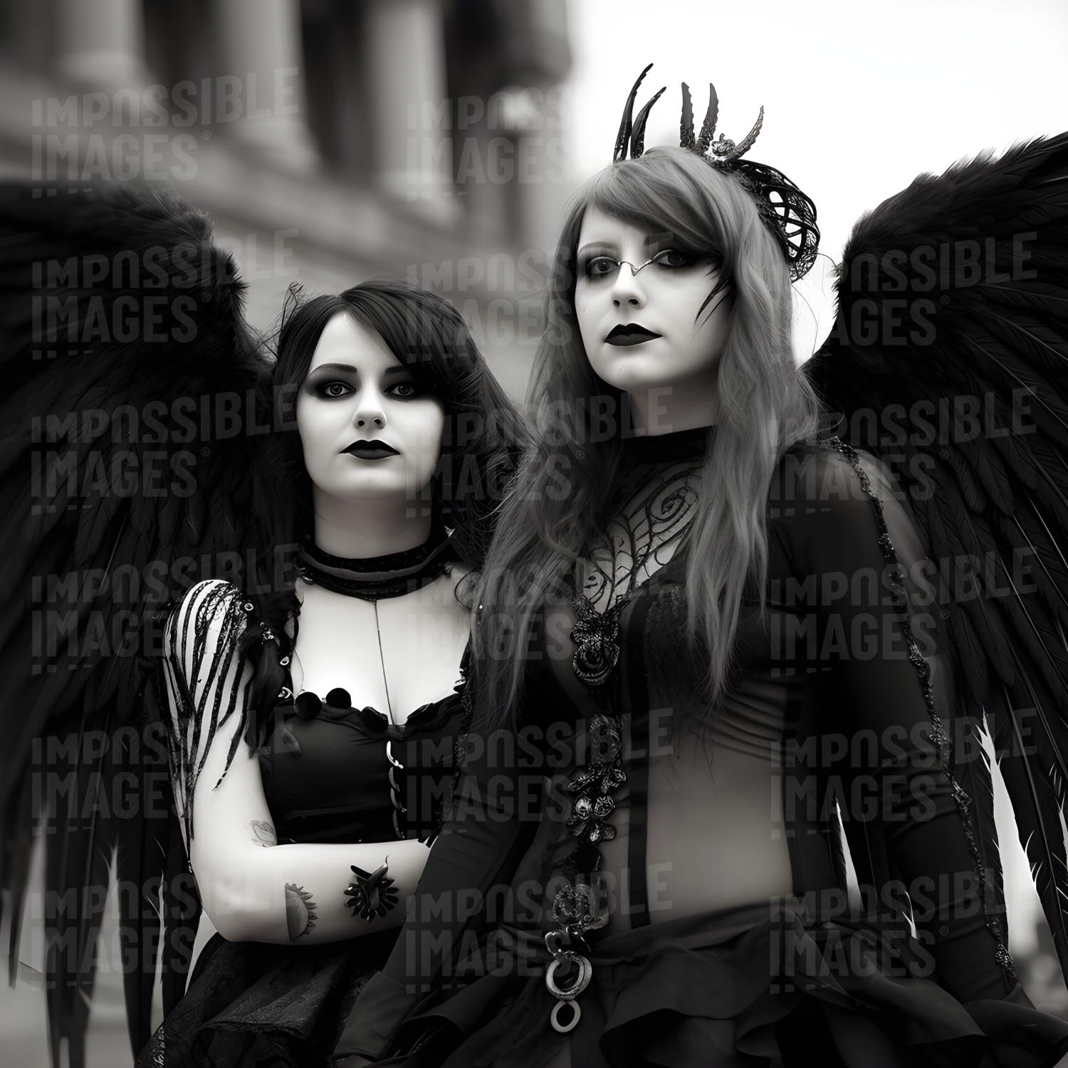 Goth angels - Impossible Images - Unique stock images for commercial use.