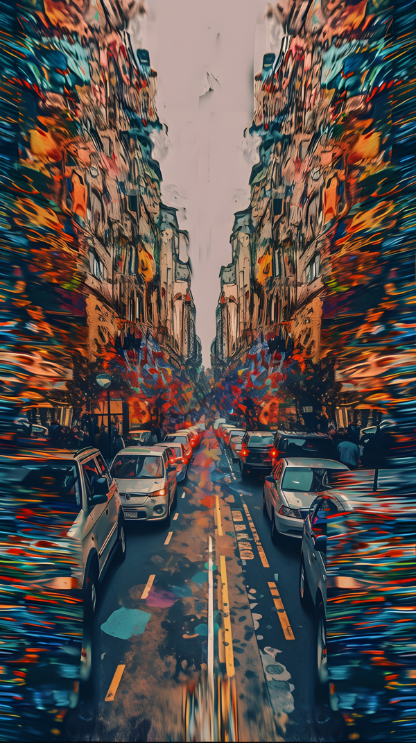 A bad trip down a city street - Impossible Images - Unique stock images ...