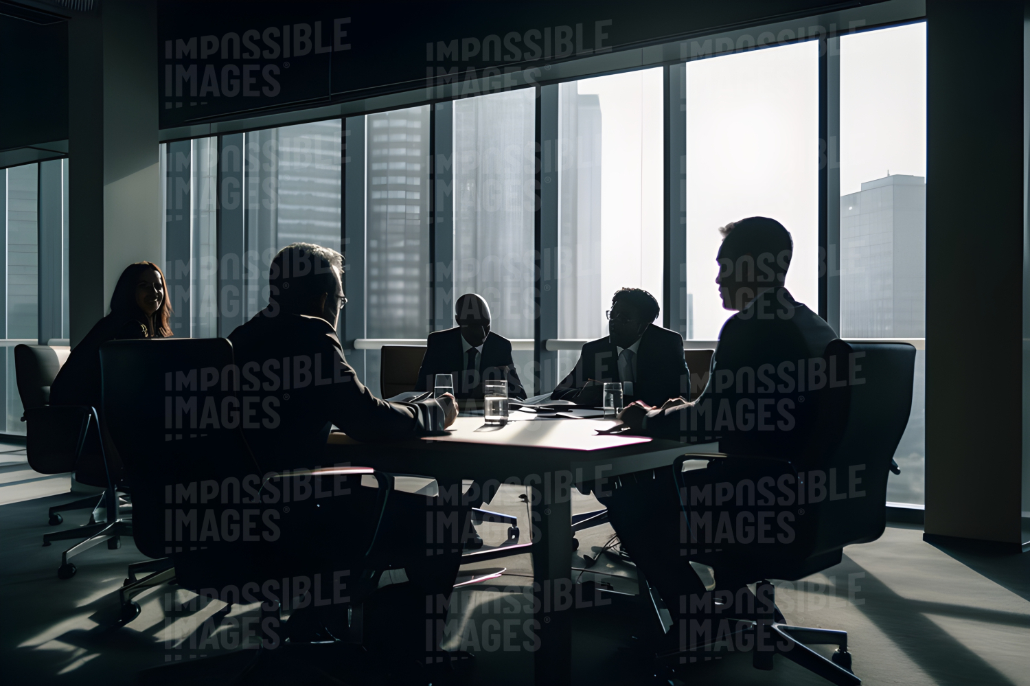 A formal business meeting in a boardroom - Impossible Images - Unique ...