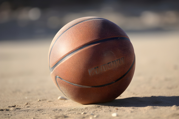 A basketball on the ground - Impossible Images - Unique stock images ...