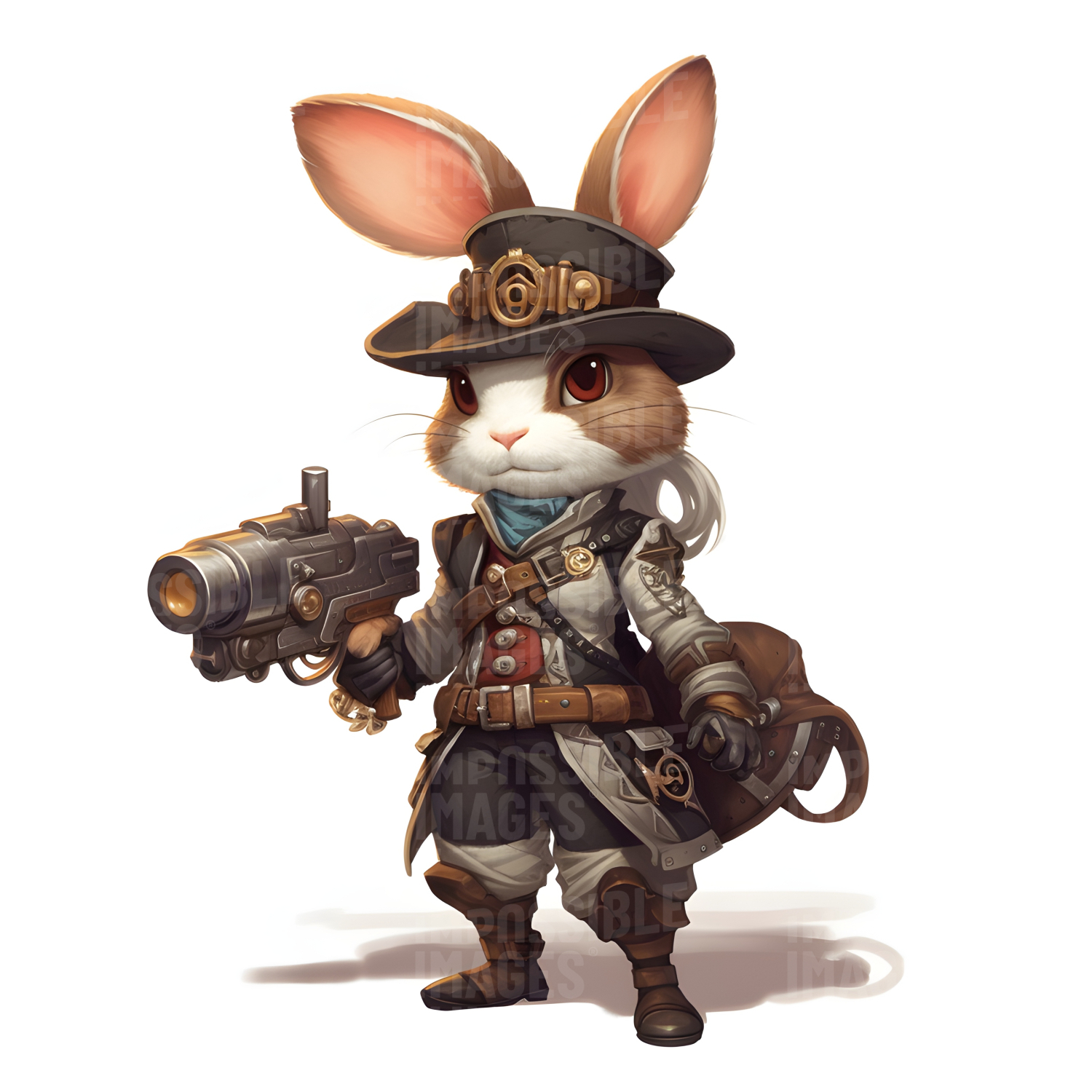 Video game concept art of a steampunk bunny adventurer - Impossible ...