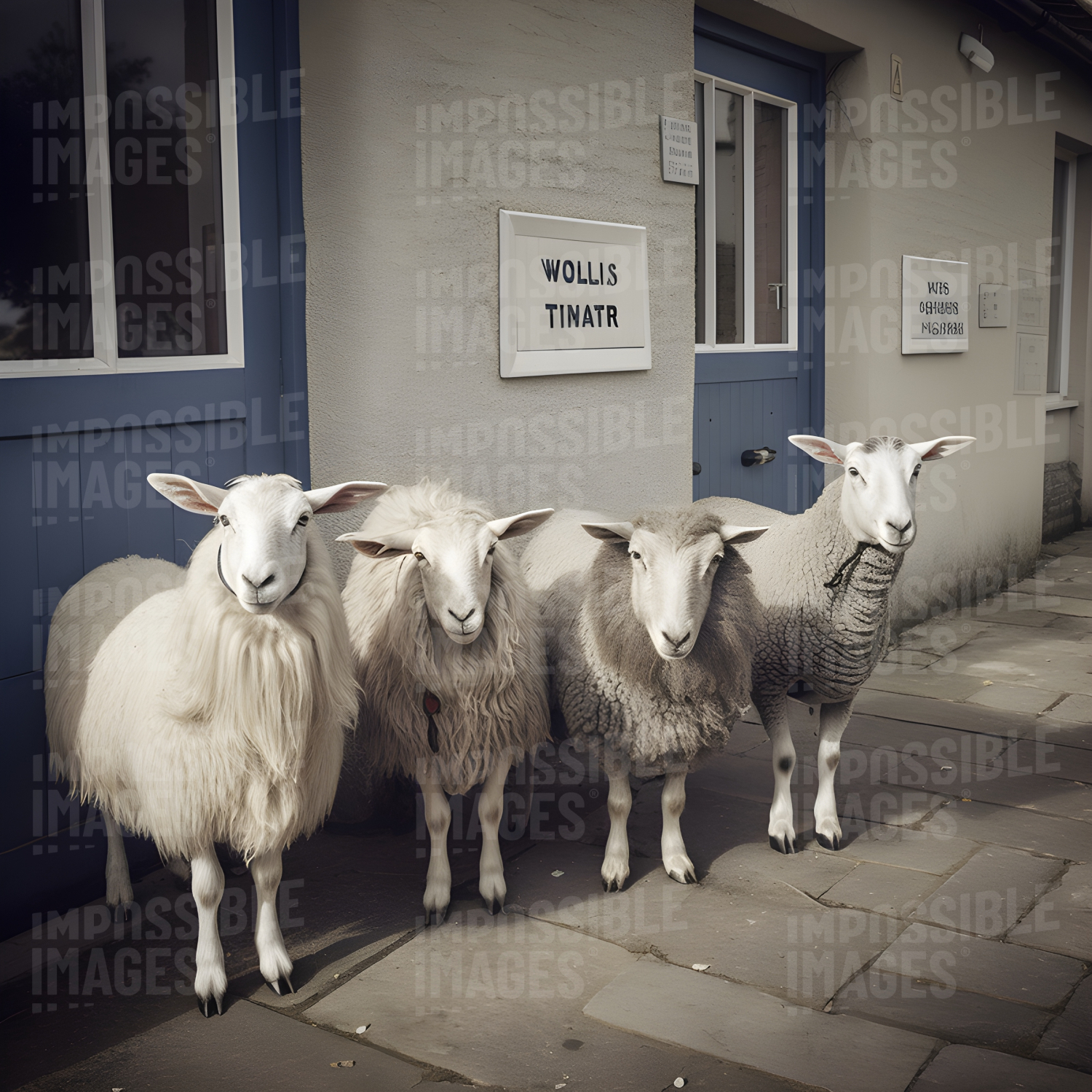 Sheep at the polling station - Impossible Images - Unique stock images ...