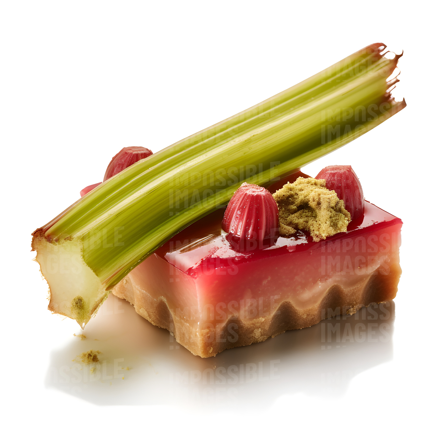 Unusual dessert made of rhubarb - Impossible Images - Unique stock ...