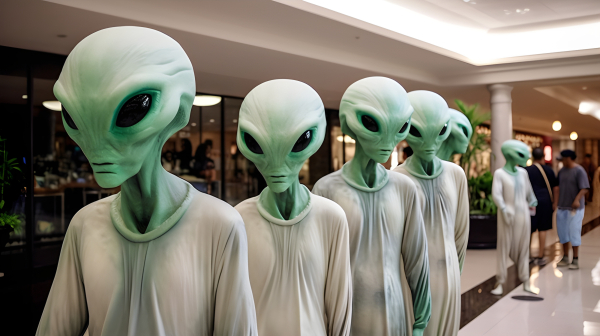 Aliens at the mall - Impossible Images - Unique stock images for ...