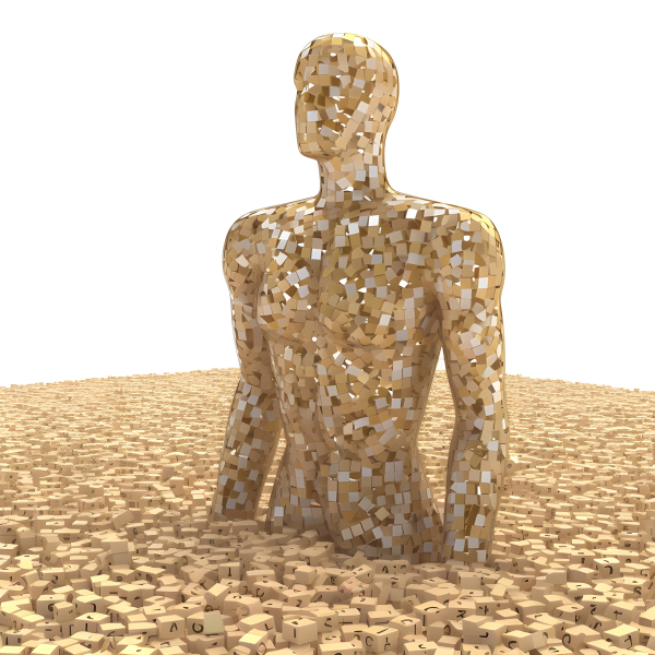 Man made of gold cubes - Impossible Images - Unique stock images for ...
