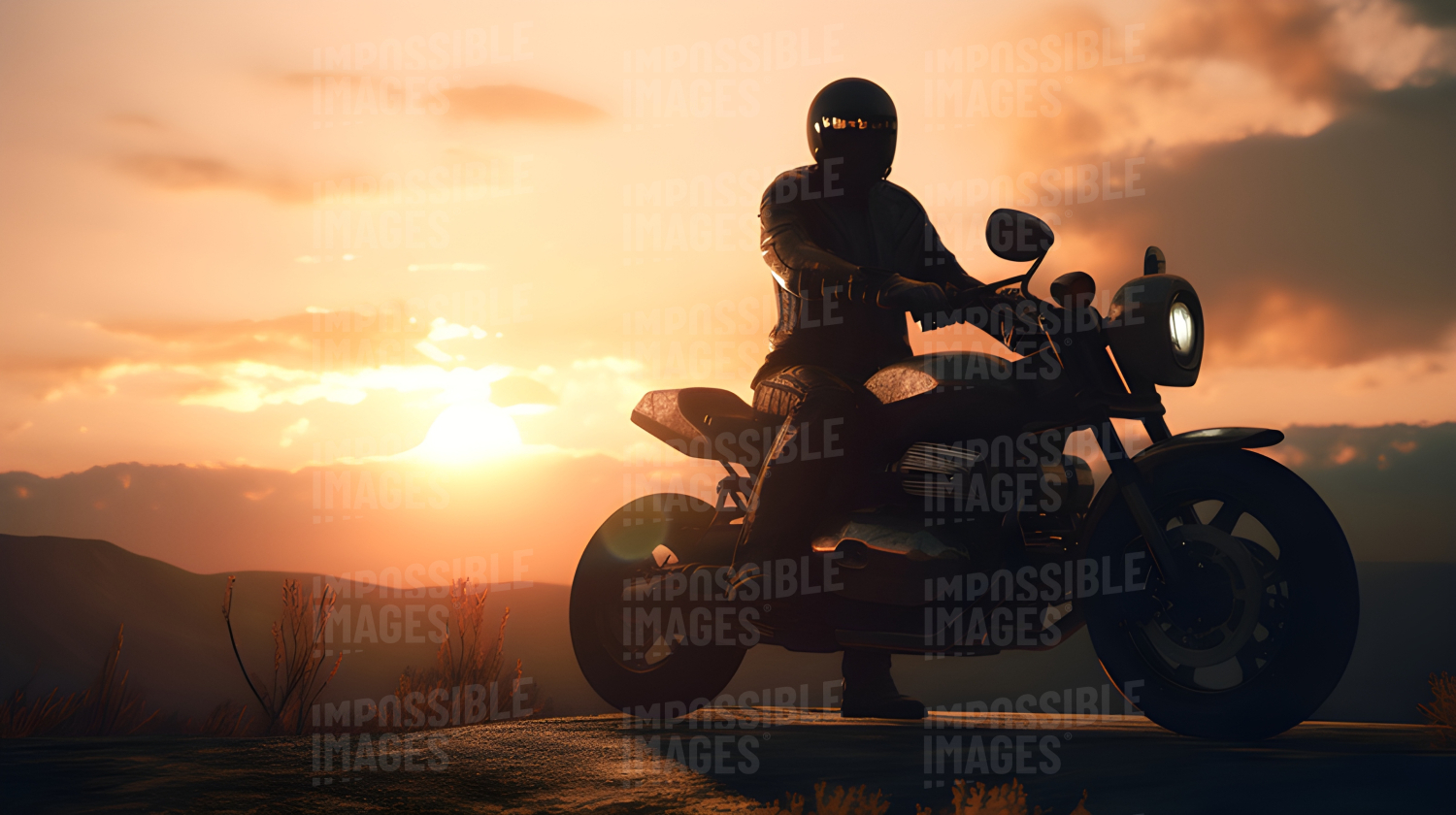 Bike ride at sun set - Impossible Images - Unique stock images for ...