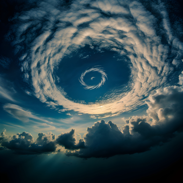 A circular cloud formation at dusk - Impossible Images - Unique stock ...