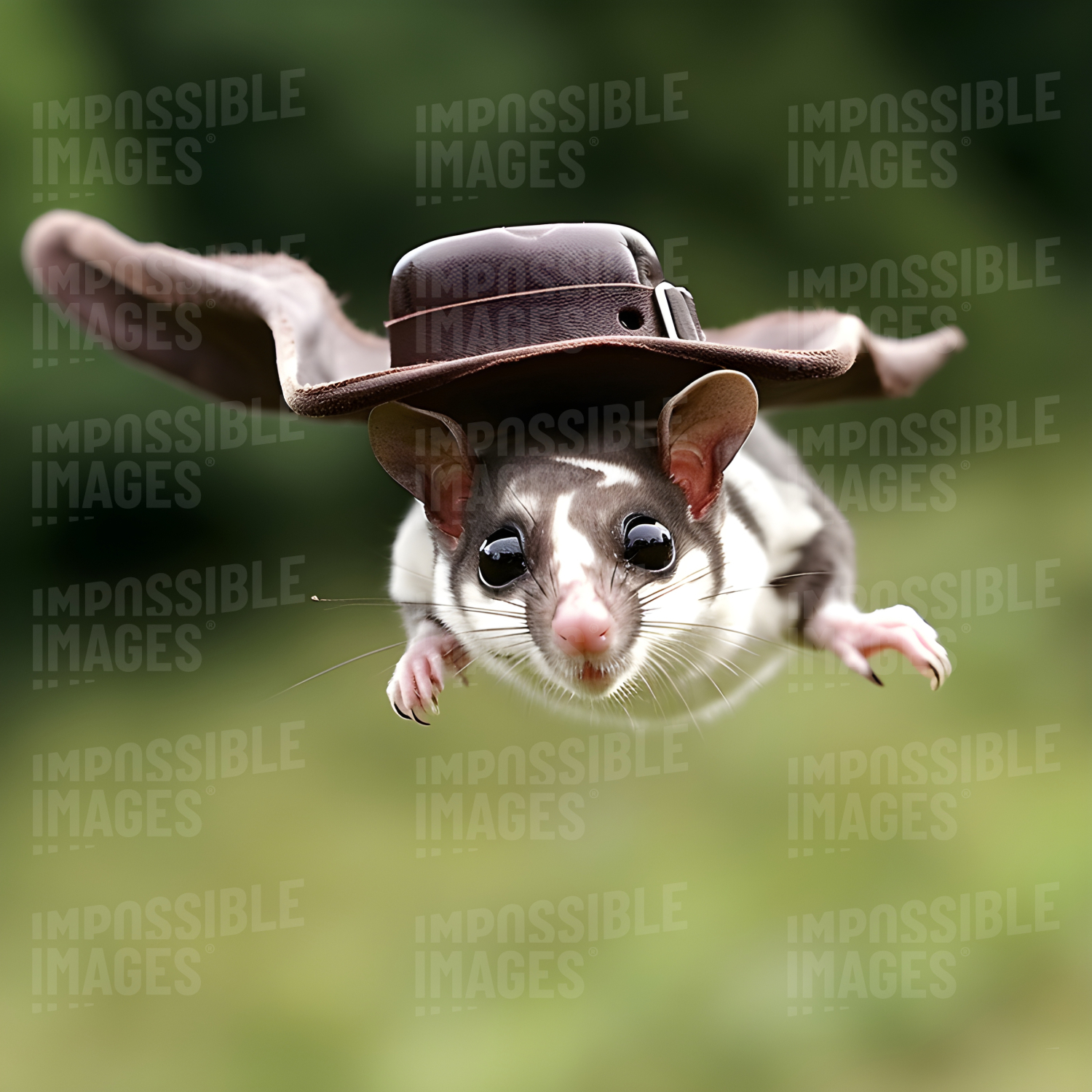 A flying squirrel wearing a hat and cape - Impossible Images - Unique ...