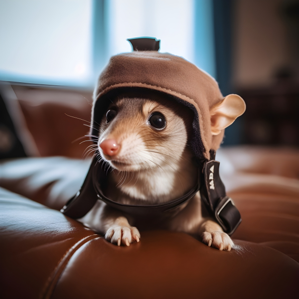 A mouse type animal wearing a flying helmet - Impossible Images ...