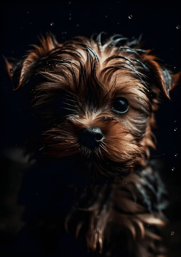 Sad and cold puppy in the rain - Impossible Images - Unique stock ...