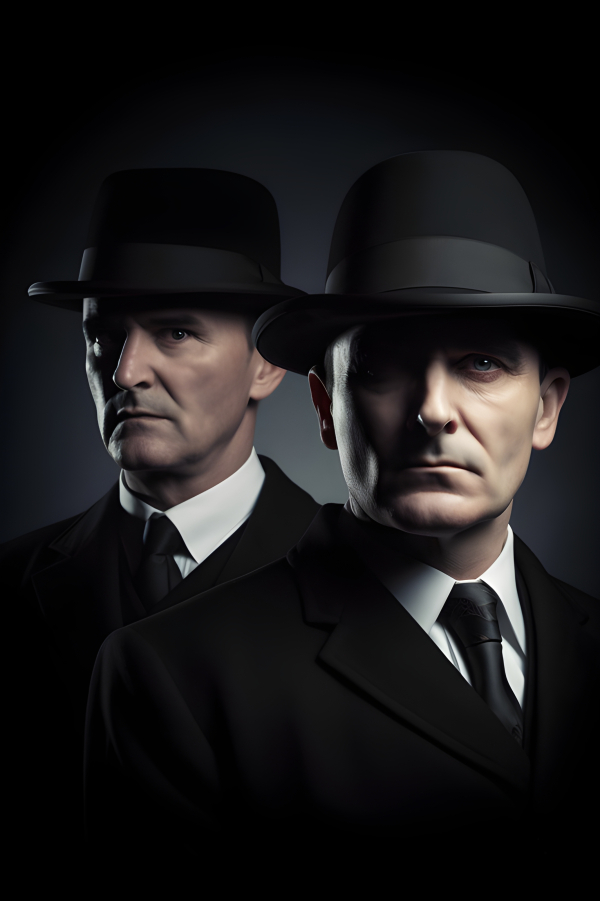 Mysterious and sinister men in black - Impossible Images - Unique stock ...