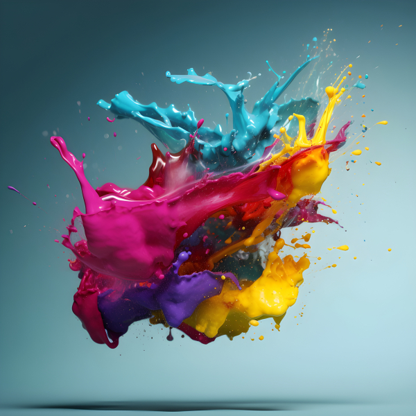 Colourful paint splash in the air - Impossible Images - Unique stock ...