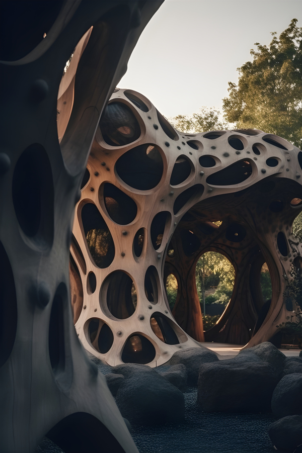 Organic shaped wooden architecture - Impossible Images - Unique stock ...