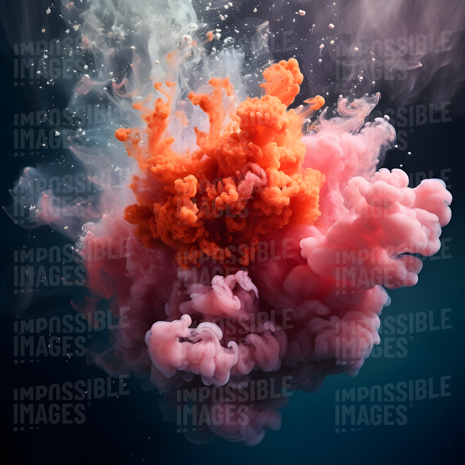 Pink underwater smoke bomb explosion - Impossible Images - Unique stock ...