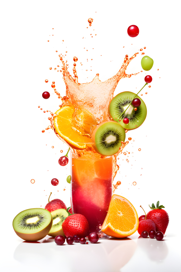 Fruit juice splash with sliced fruit - Impossible Images - Unique stock ...