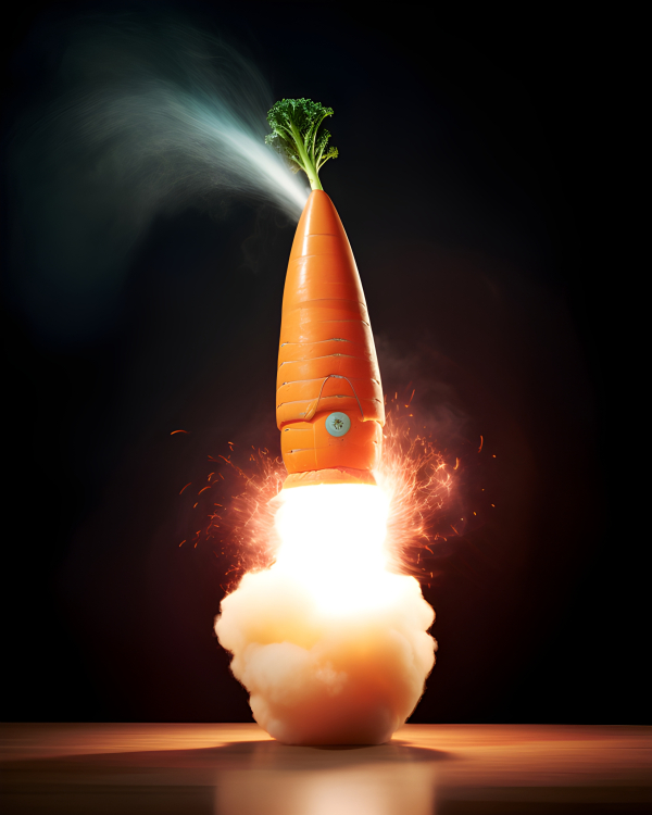 Carrot rocket - Impossible Images - Unique stock images for commercial use.