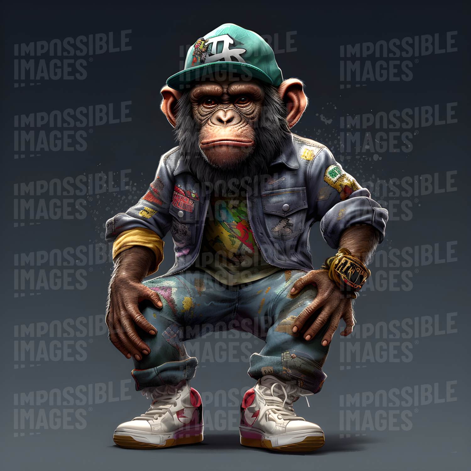 Hip hop chimpanzee character - Impossible Images - Unique stock images ...