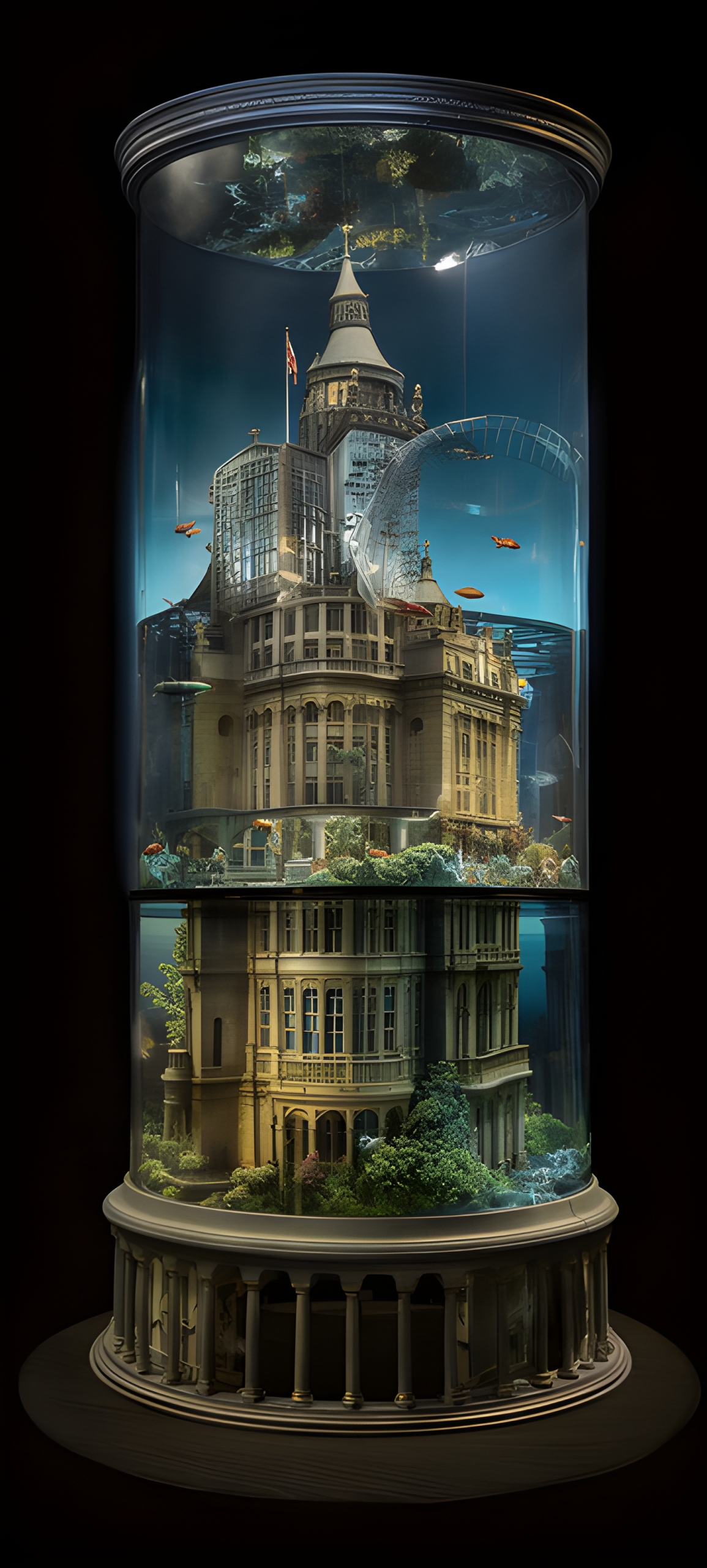 City in a tall fish tank - Impossible Images - Unique stock images for ...