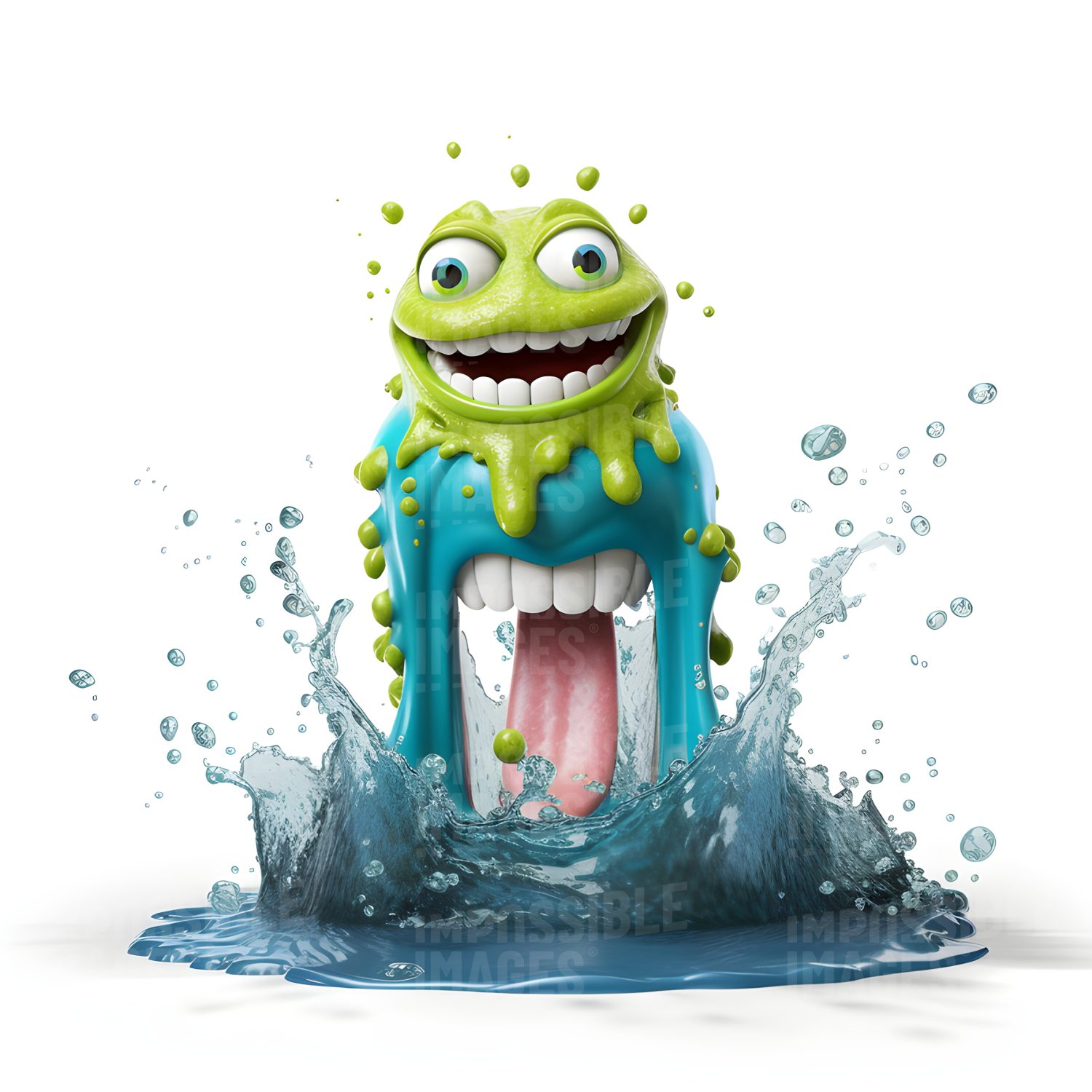 Strange monster emerging from water - Impossible Images - Unique stock ...