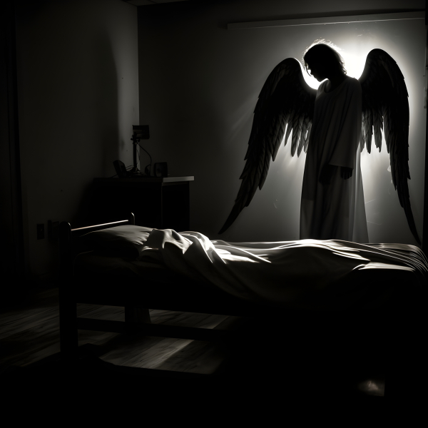 Angel looking at an empty bed - Impossible Images - Unique stock images ...