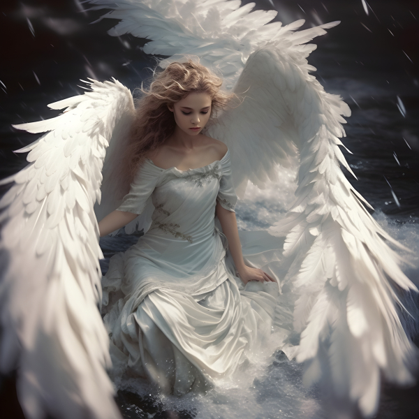Angel with wings in white - Impossible Images - Unique stock images for ...