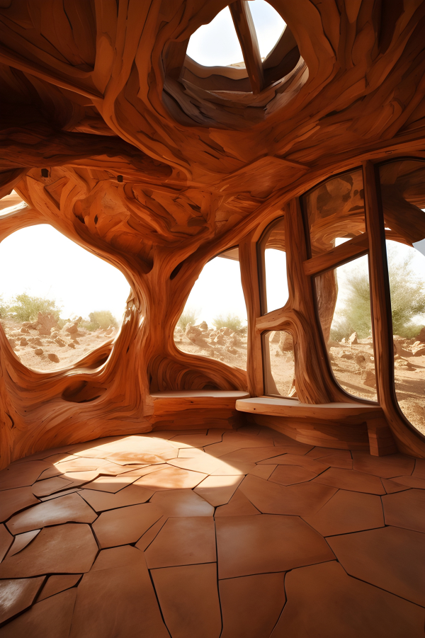 Internal architecture shot of a wooden structure - Impossible Images ...