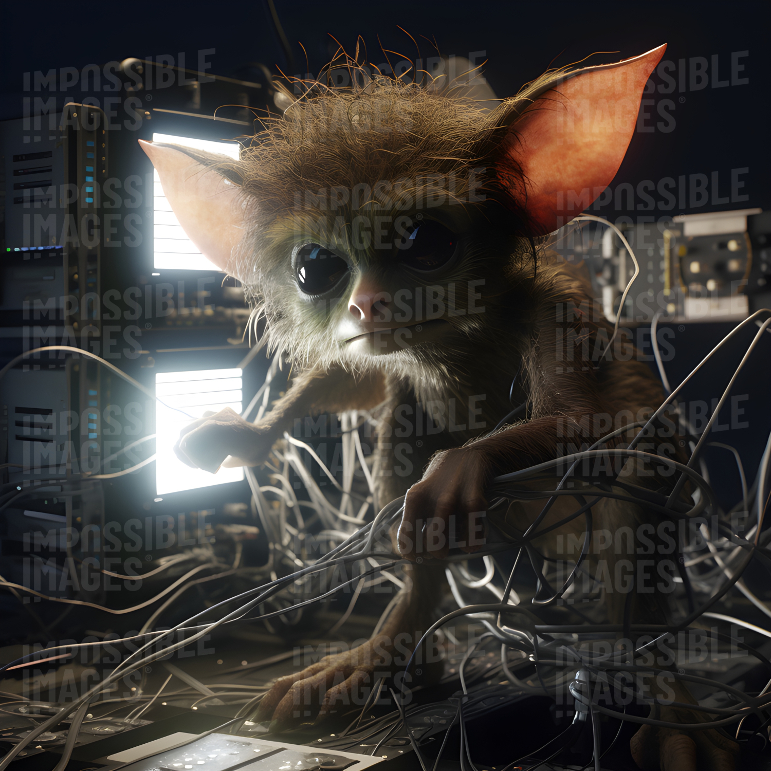 Creatures destroying a computer network - Impossible Images - Unique ...