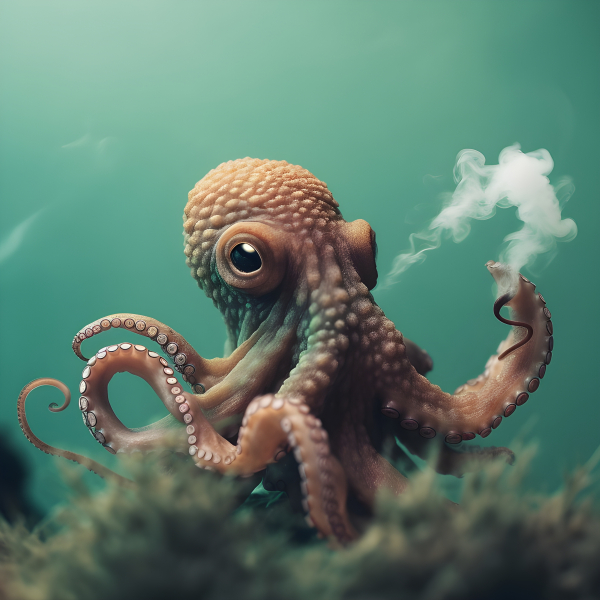 Octopus smoking weed - Impossible Images - Unique stock images for ...