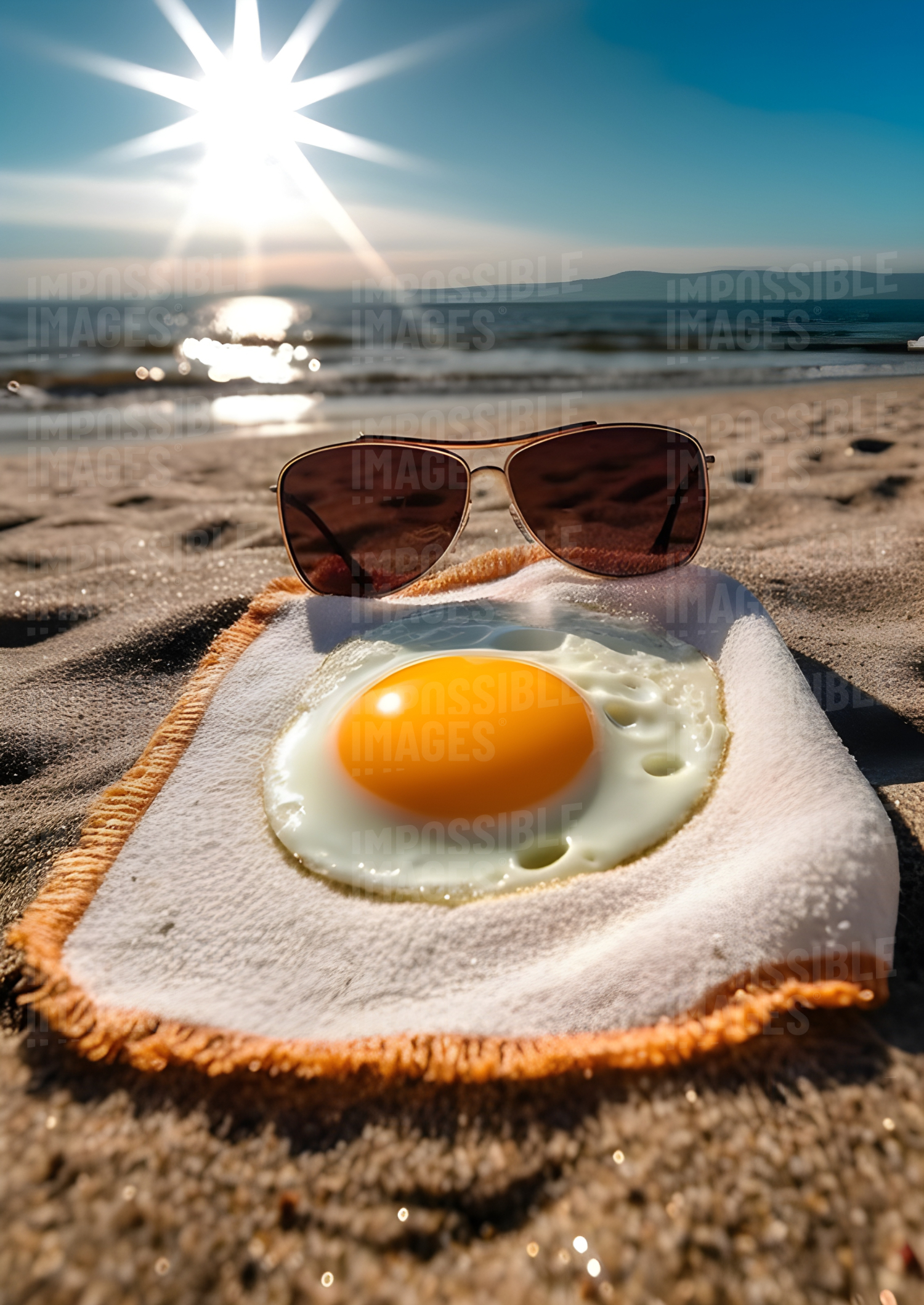 Frying on the beach - Impossible Images - Unique stock images for ...